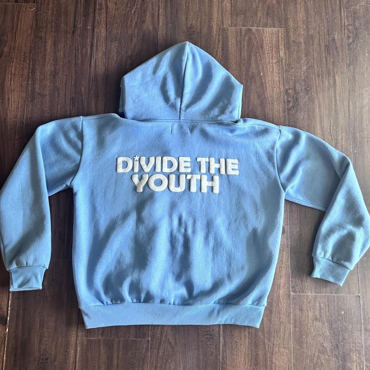 Original DTY baby blue divide the youth jacket... - Depop