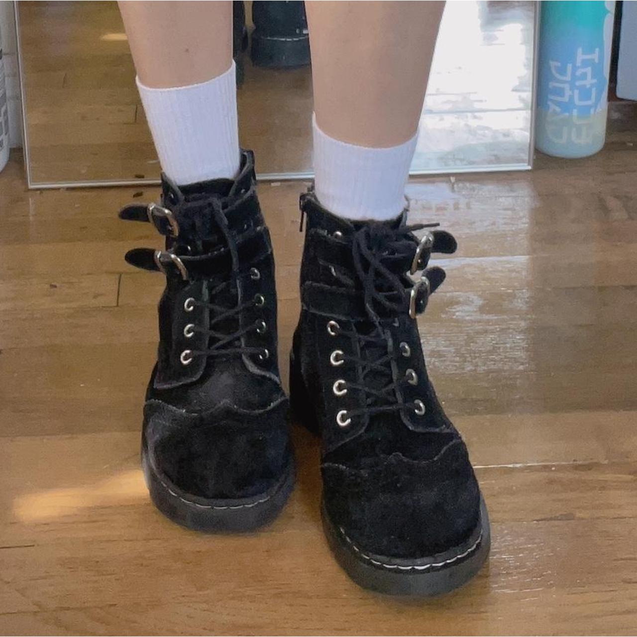 suede Anarchic/ TUK boots Size 7/7.5 - Depop