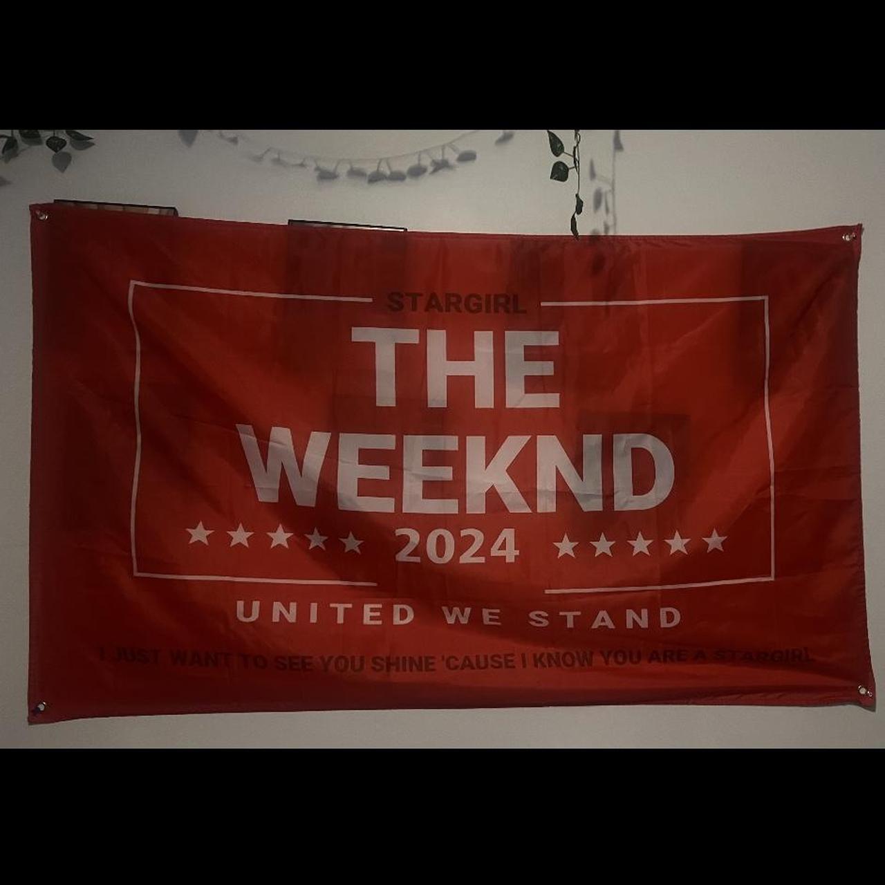 The Weeknd flag Color red “I just want to see you... - Depop