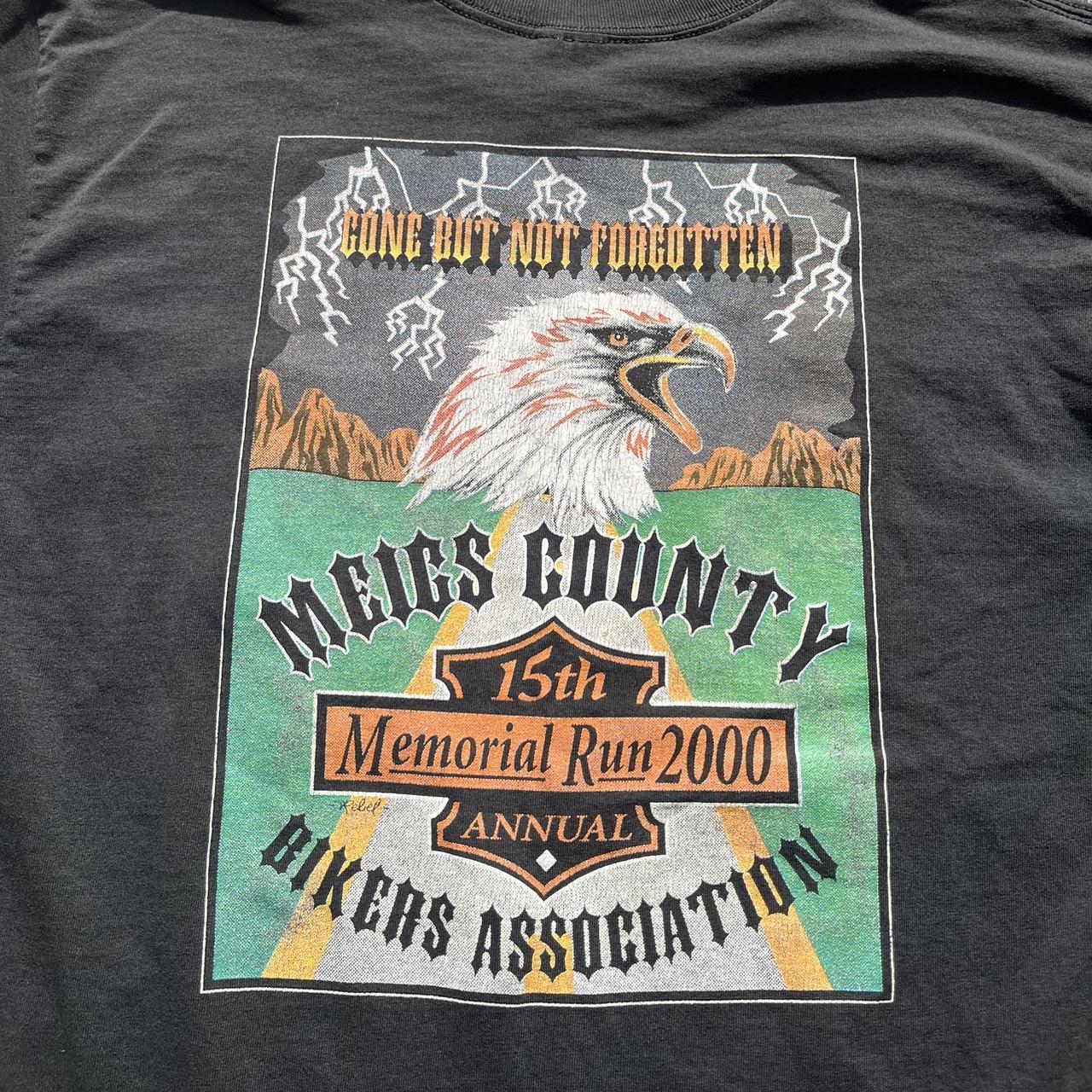 Vintage Harley Davidson Sturgis Style Memorial Run T... - Depop