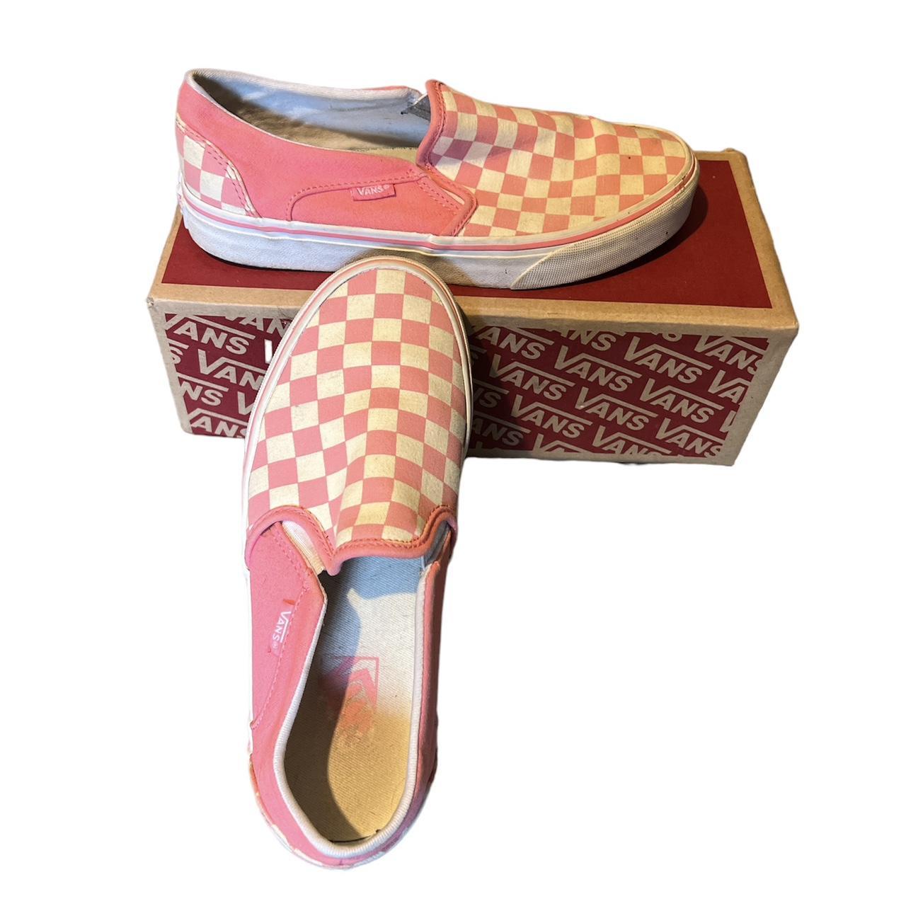 Vans checker print sneaker slides #vans... - Depop
