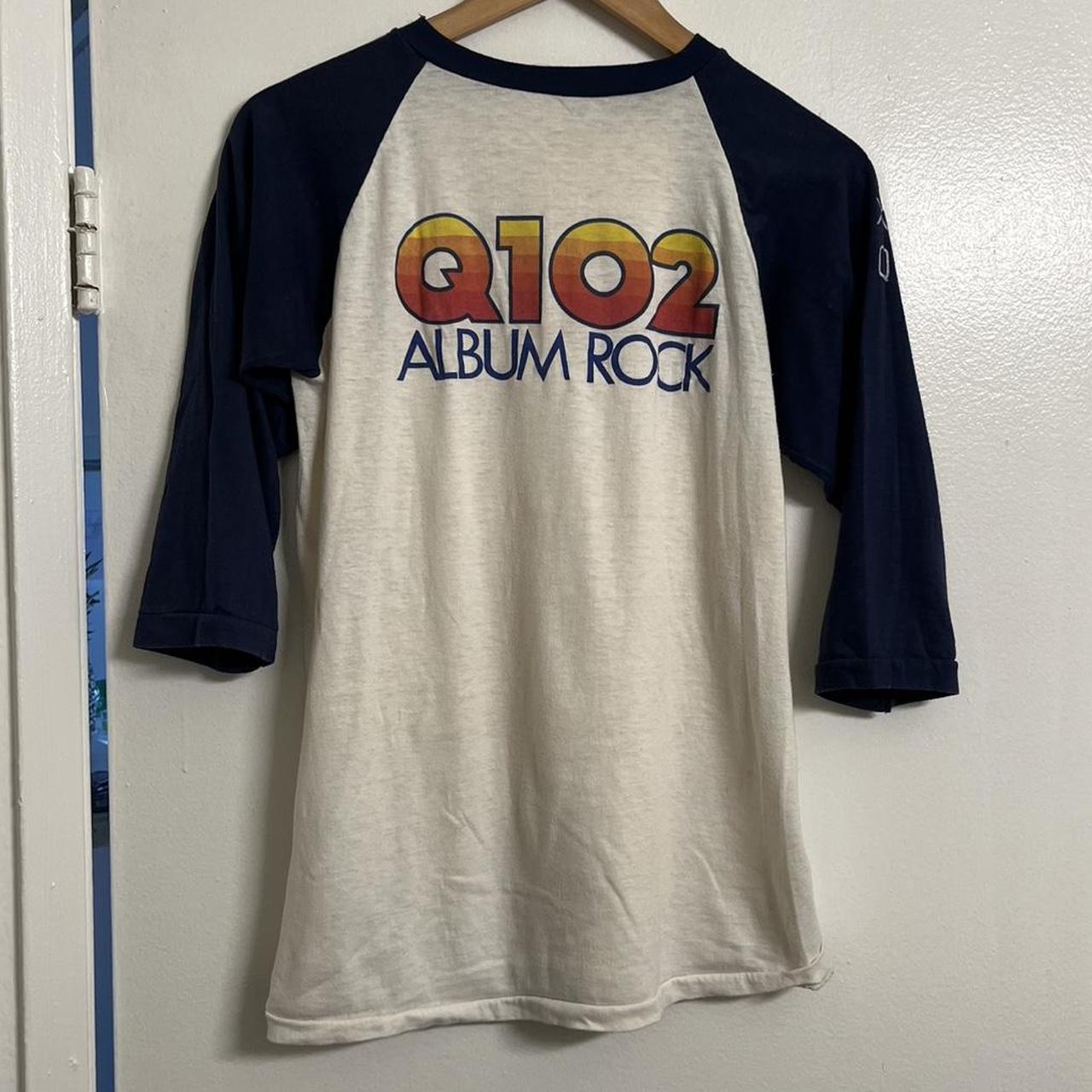 Vintage 70s/80’s Q102 Album Rock Raglan... | Depop