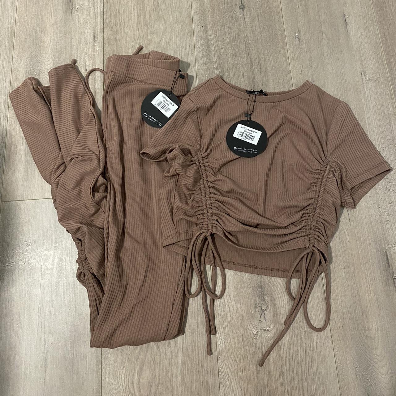 Whitefox matching set in chocolate Brand new, never... - Depop