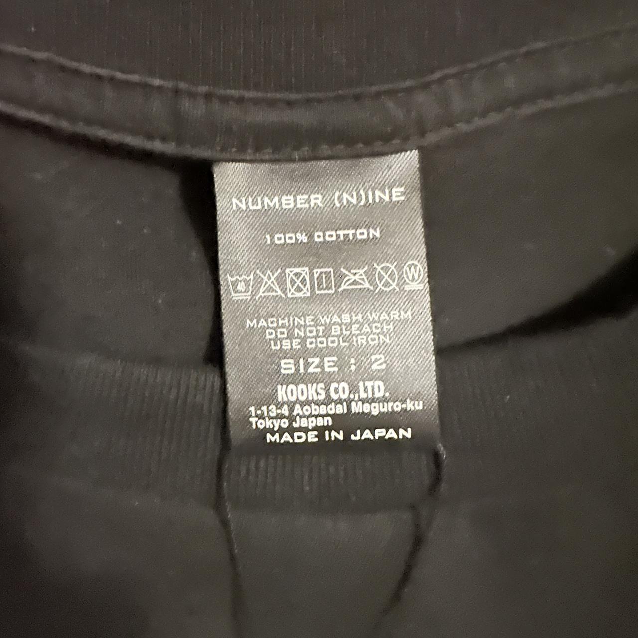 Number (N)ine Men's Black and White T-shirt | Depop