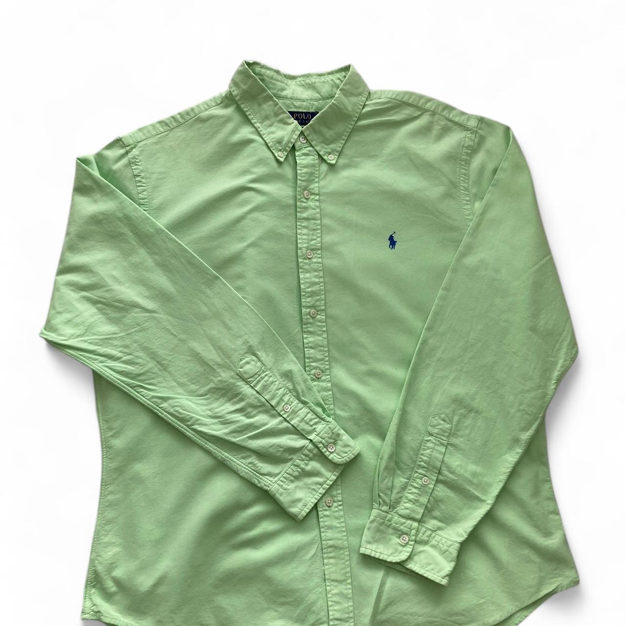 Light Green Polo Ralph Lauren long sleeve button up... | Depop