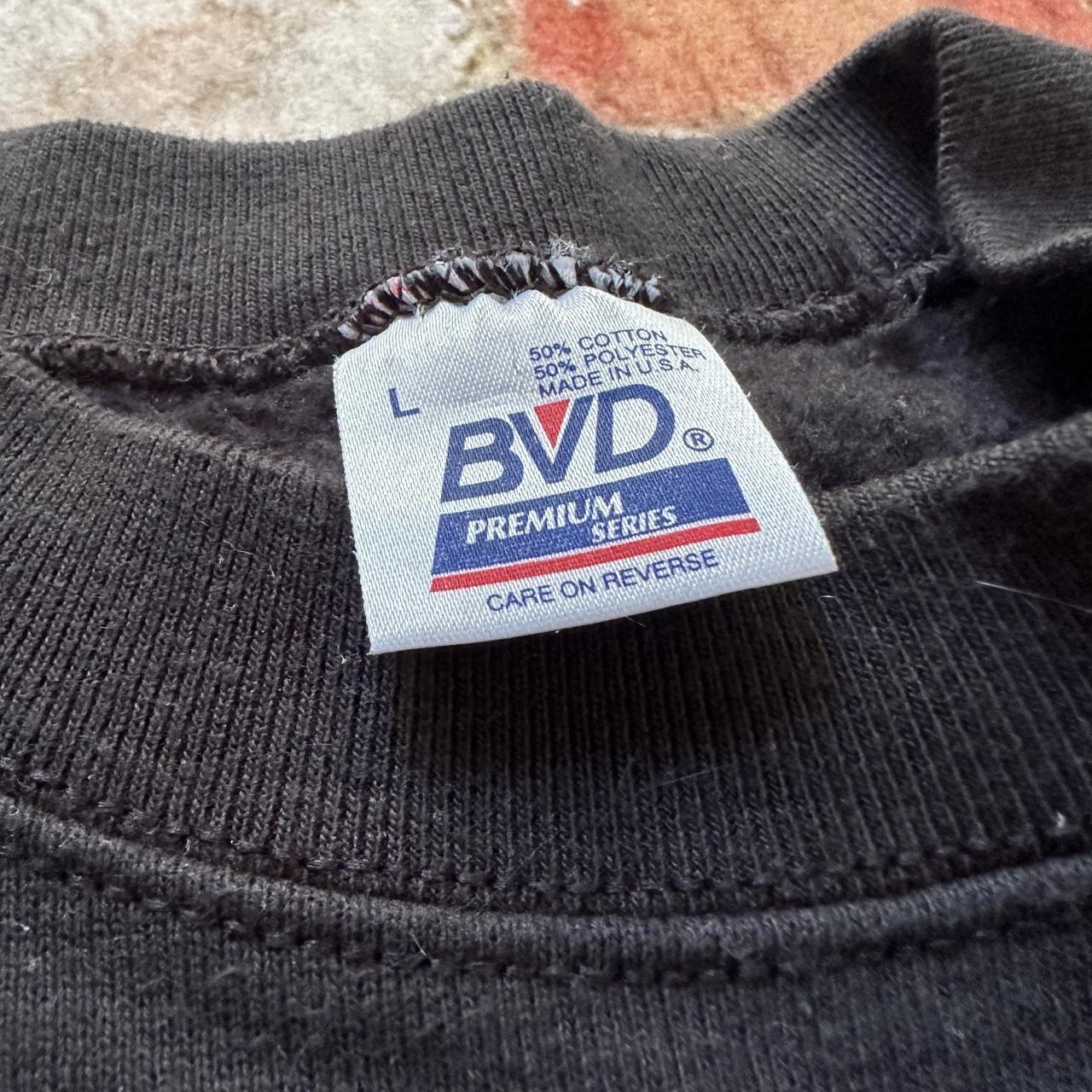 Vintage Heavy Black Blank Sweatshirt BVD Tag Size... - Depop