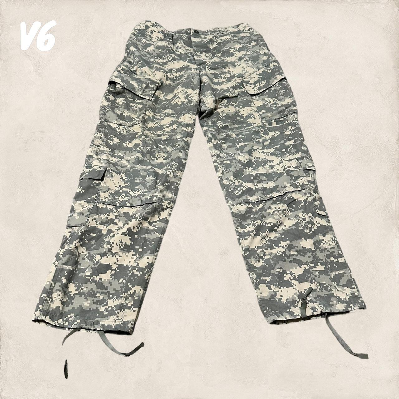 Digital Camo Double Knee Cargo Pants Button fly,... - Depop