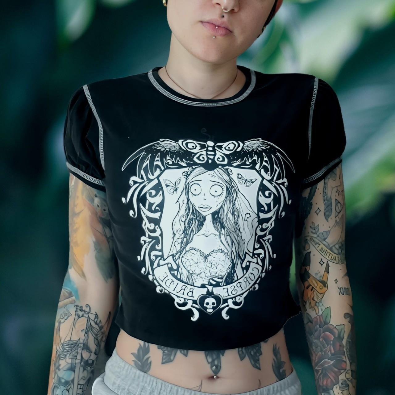 🦋 Corpse Bride x Dollskill cropped shirt. Size XS... - Depop