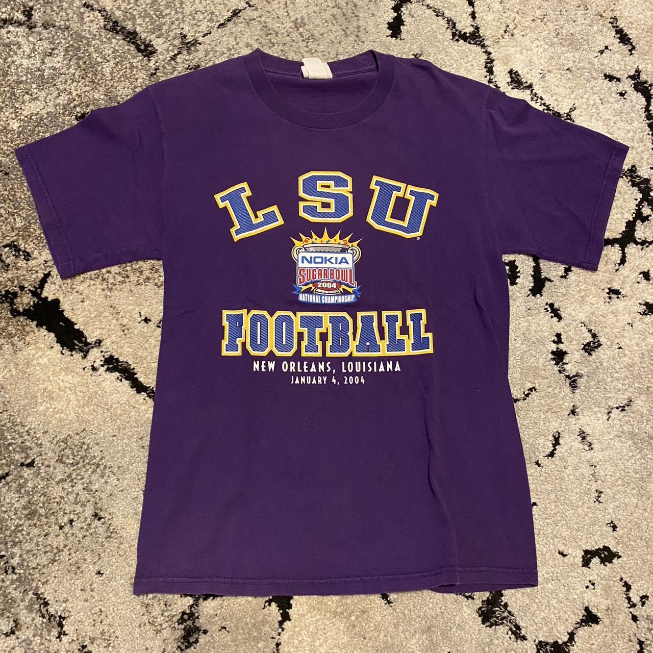 Vintage LSU Tigers Football 04 T-Shirt Length:... - Depop
