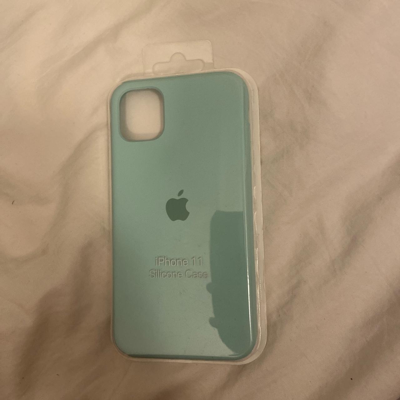 brand new light aqua blue silicone apple phone case... - Depop