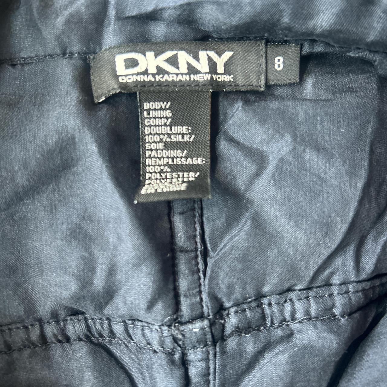 Y2K DKNY Black 100% silk button front Jacket -2... - Depop