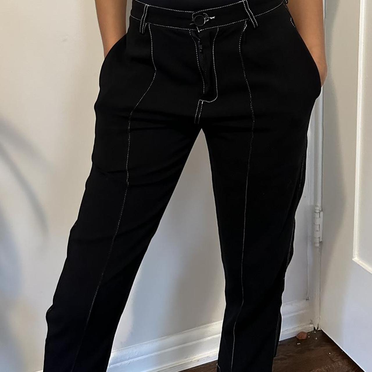 Super cute contrast Stitch work pants (Not acne... - Depop