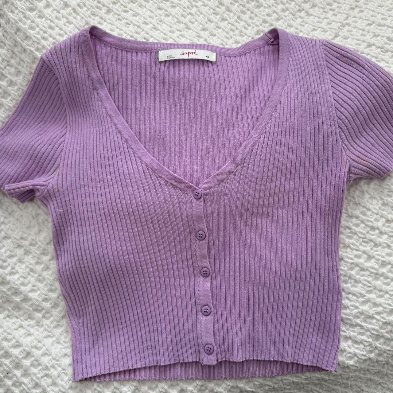 Supré - xs - cute button up crop top - Depop