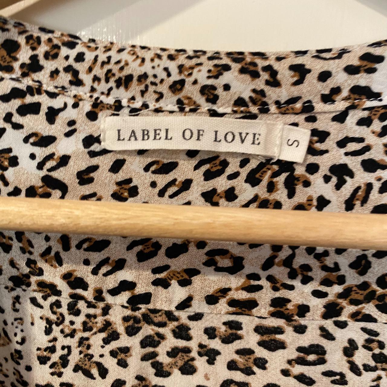 Label of Love Blouse Top Size S 8-12 Leopard Print... - Depop