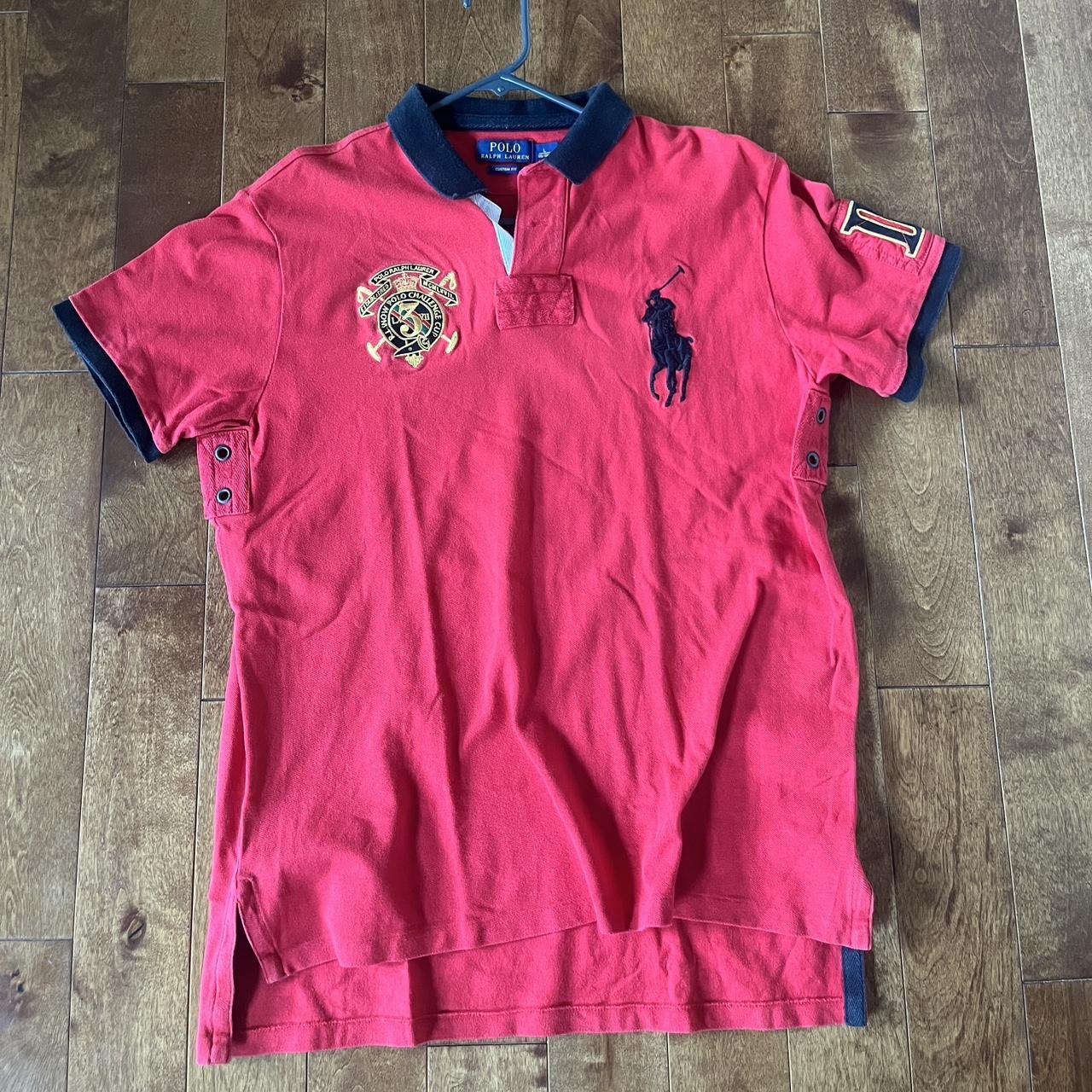 Red Polo Ralph Lauren chief keef polo Style super... - Depop