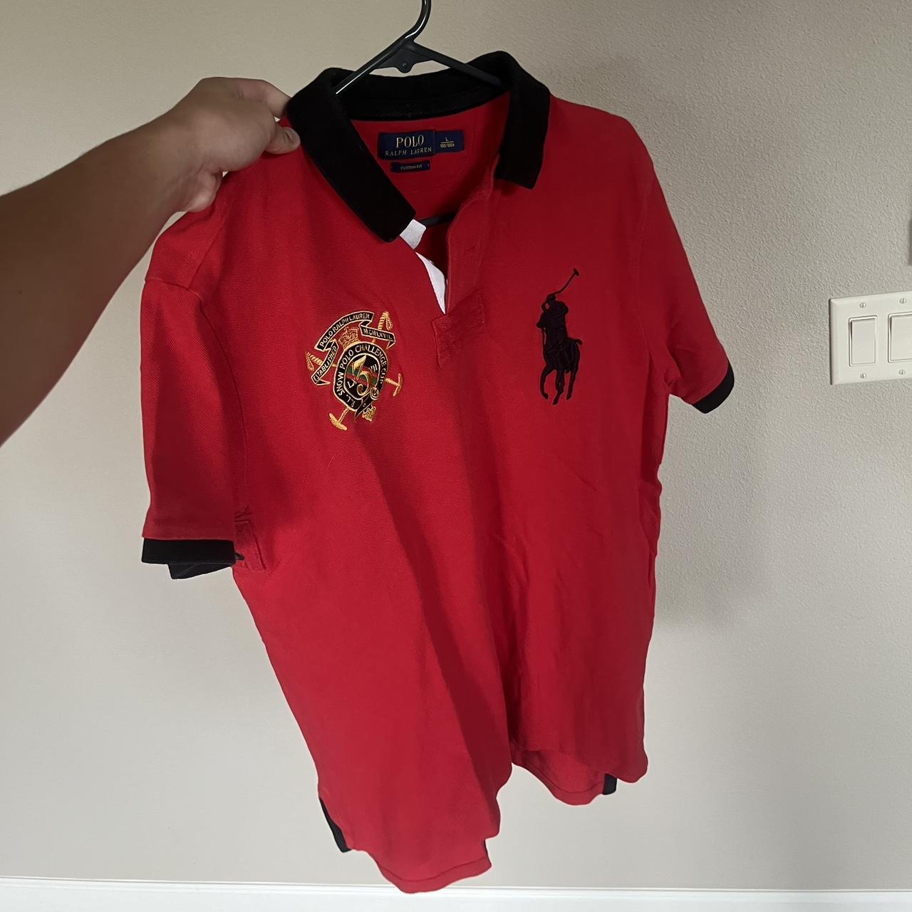 Red Polo Ralph Lauren chief keef polo Style super... - Depop