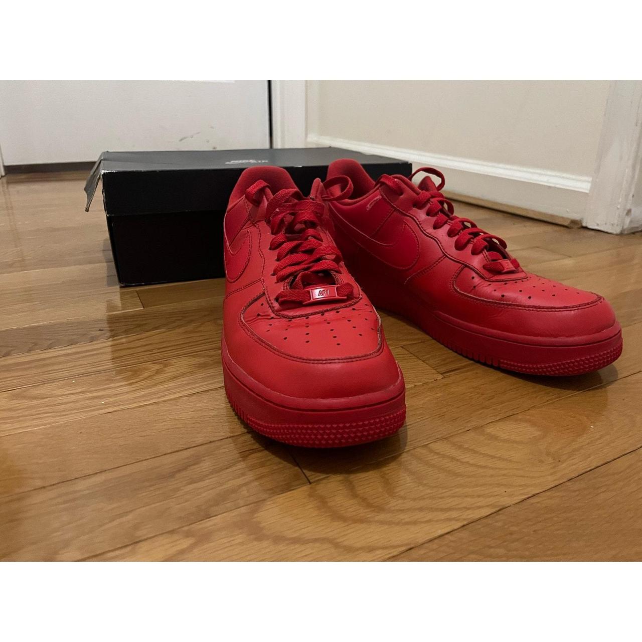 Men's Size 11.5 Nike Air Force 1 Low Triple Red.... - Depop