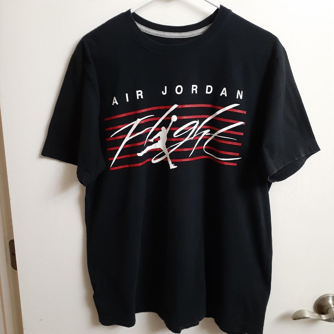 Air Jordan Flight T-Shirt Black in color with... - Depop