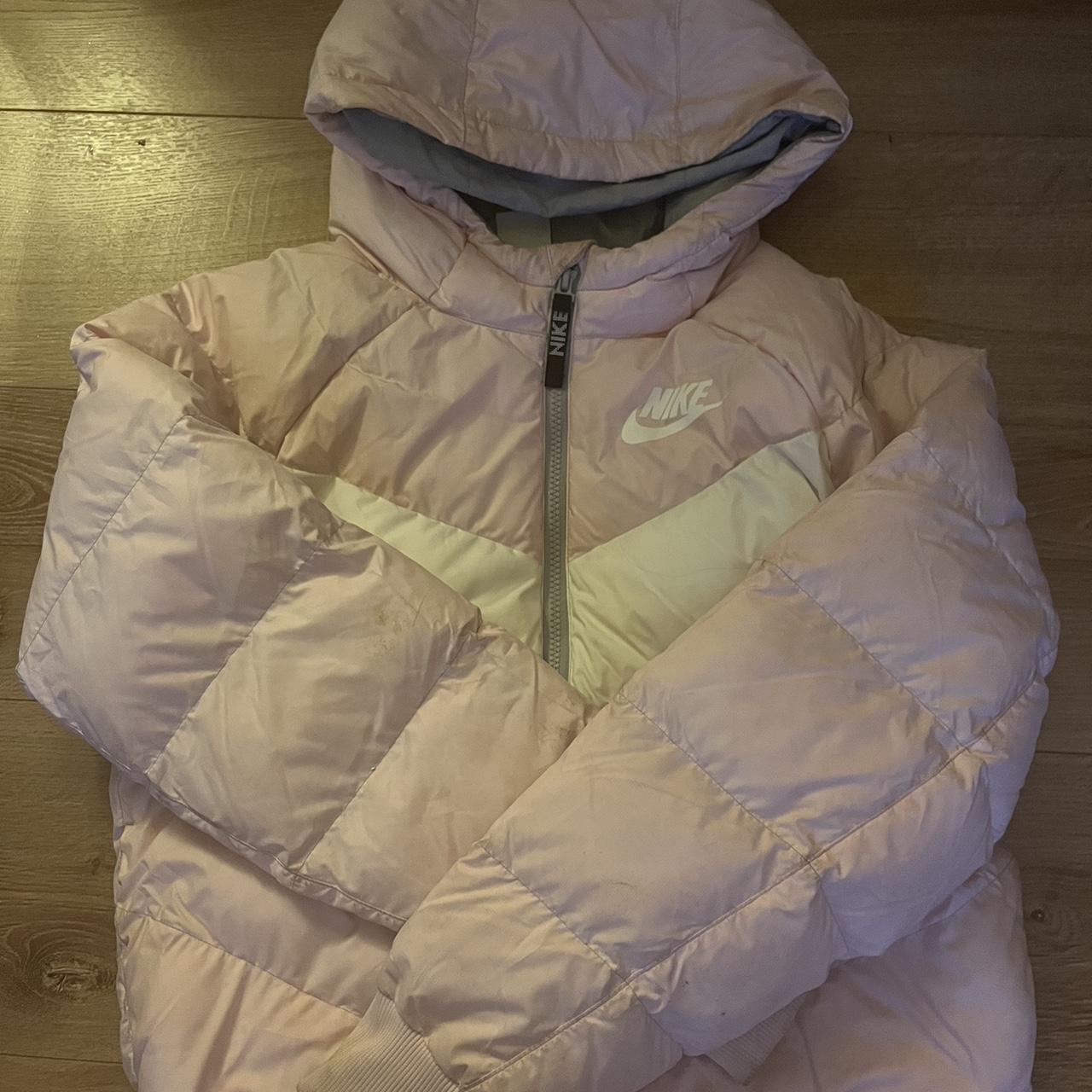 KIDS PINK NIKE PUFFER COAT • good for winter •... - Depop