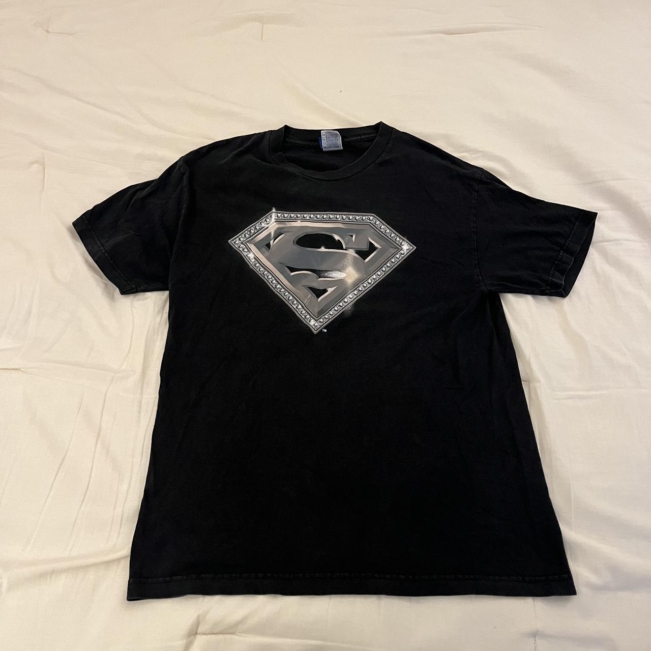 Y2K Superman logo shirt Preowned comes in good... - Depop
