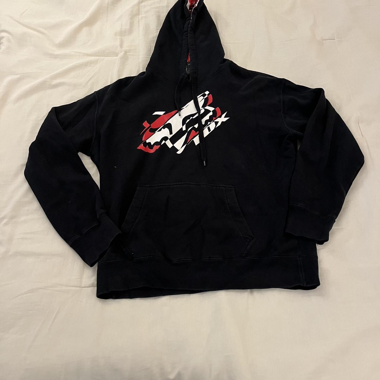 Y2K Fox grunge cyber punk style hoodie Preowned... - Depop