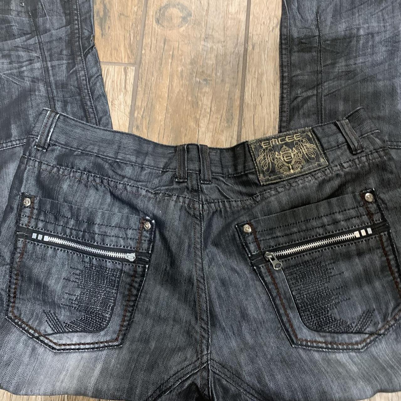 BLACK FADED JEANS FROM EMCEE. these things are a... - Depop