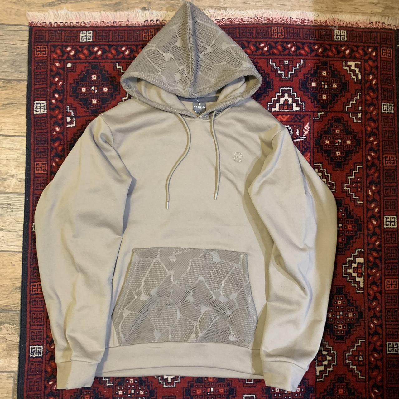 tan and cream turban hood hoodie high quality lace... | Depop