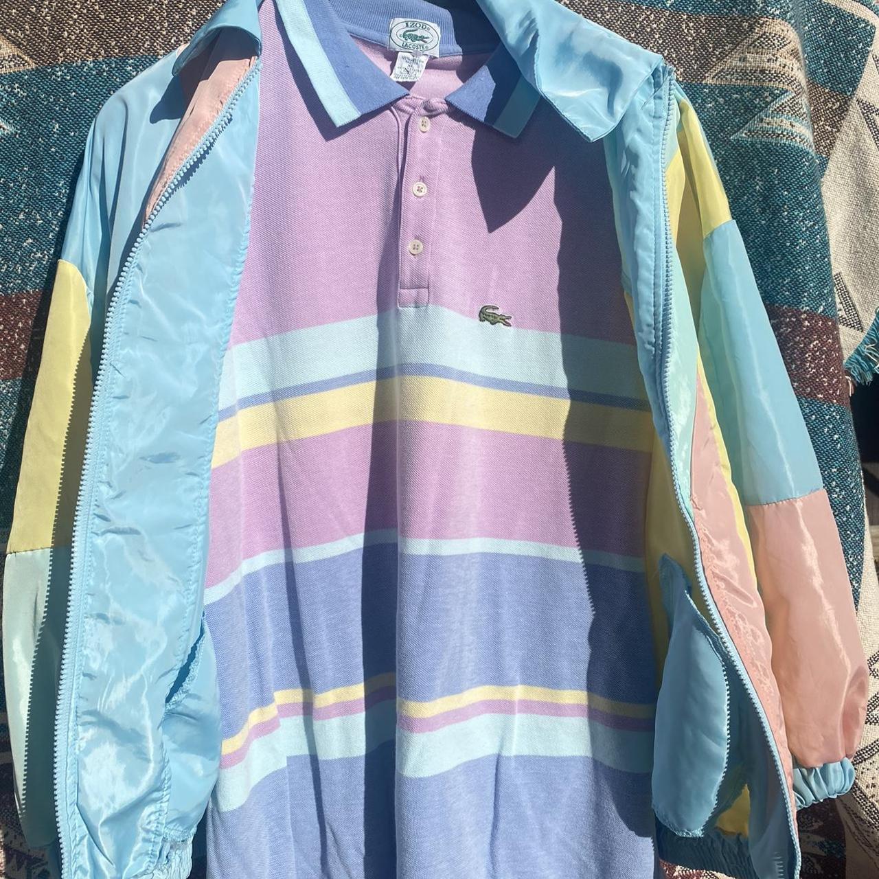 Vintage Izod Lacoste Pattern Polo size XL. Minor... - Depop