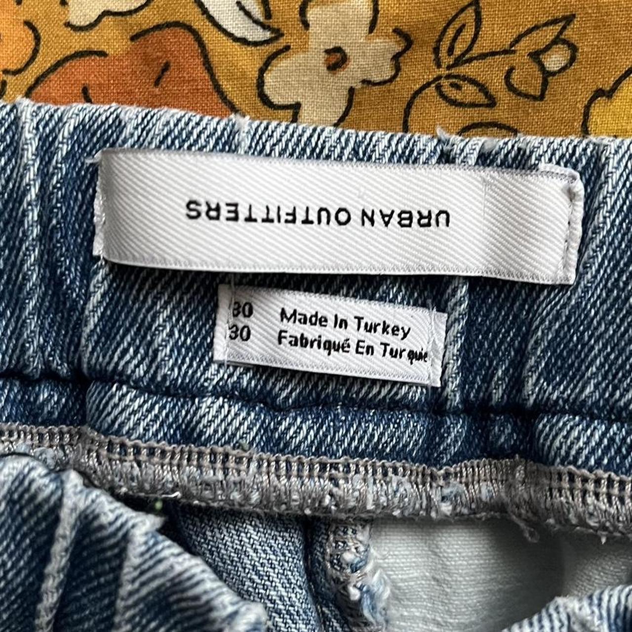 patchwork urban outfitters denim draw string jeans :) - Depop