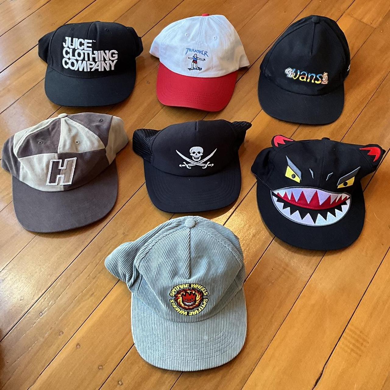Bundle of 7 skater hats All in different... - Depop