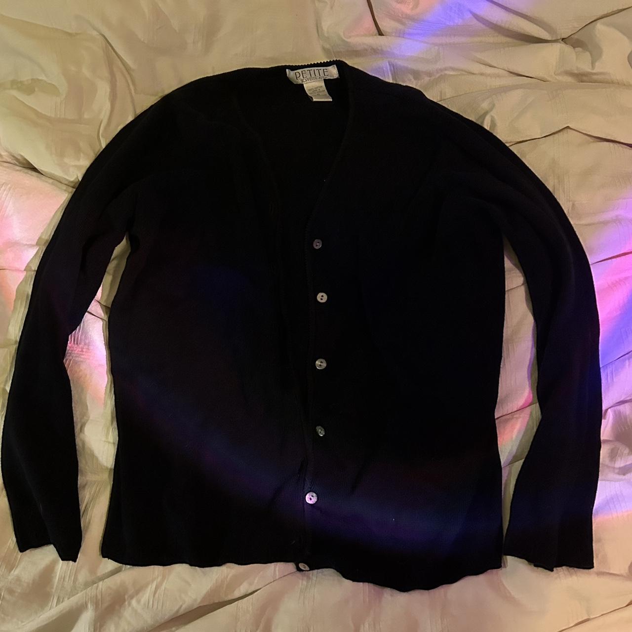 Navy blue button up sweater. Women’s size medium.... - Depop