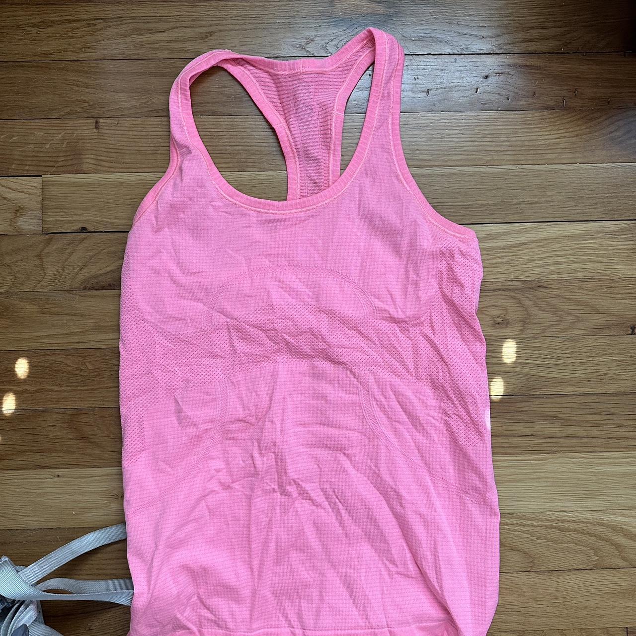 lululemon hot pink Swiftly Tech Racerback Tank Top... - Depop