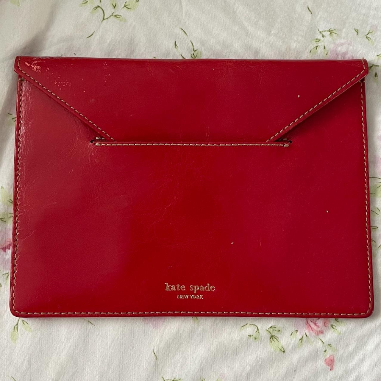 ruby red clutch from Kate Spade hand stitched **... - Depop
