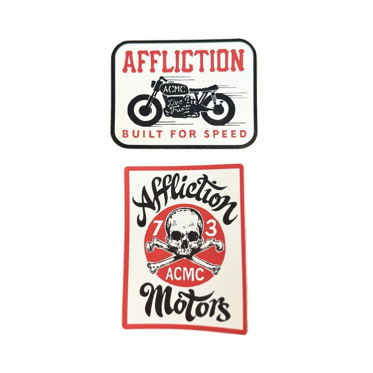 Affliction sticker set 2 stickers. measurements in... - Depop