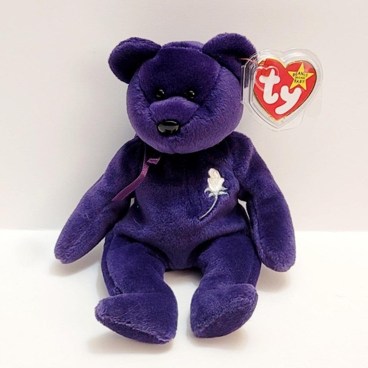 Purple and White Stuffed-animals | Depop