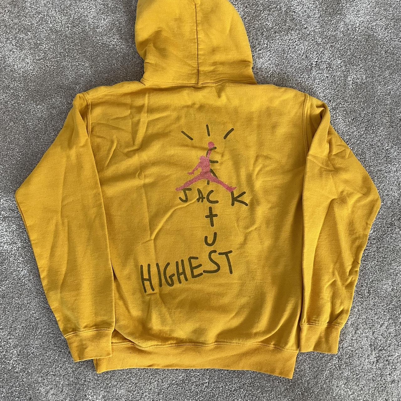 Nike Air Jordan x Travis Scott yellow hoodie... | Depop