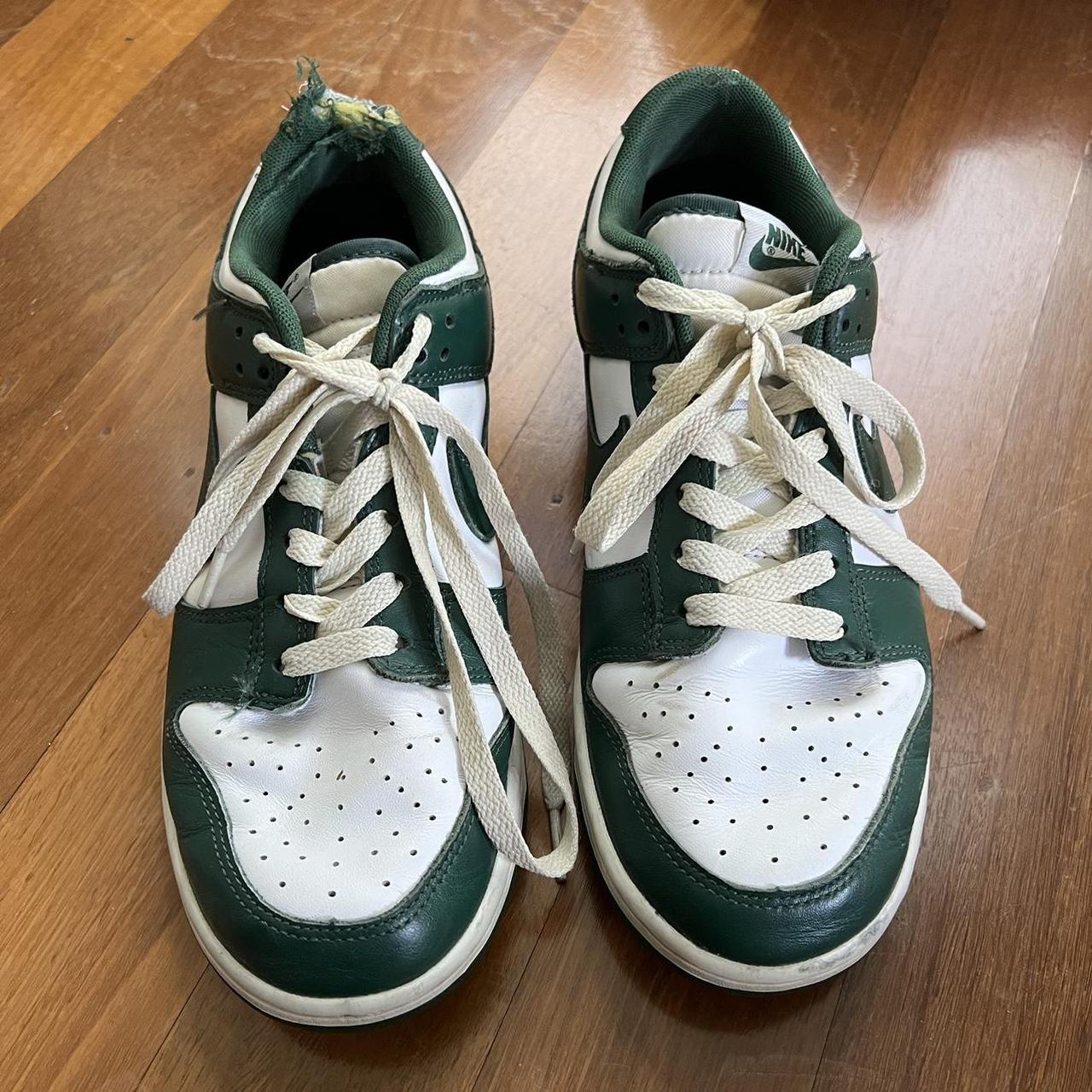Nike Dunk Low - Team Green/Michigan State Size 8.5... - Depop