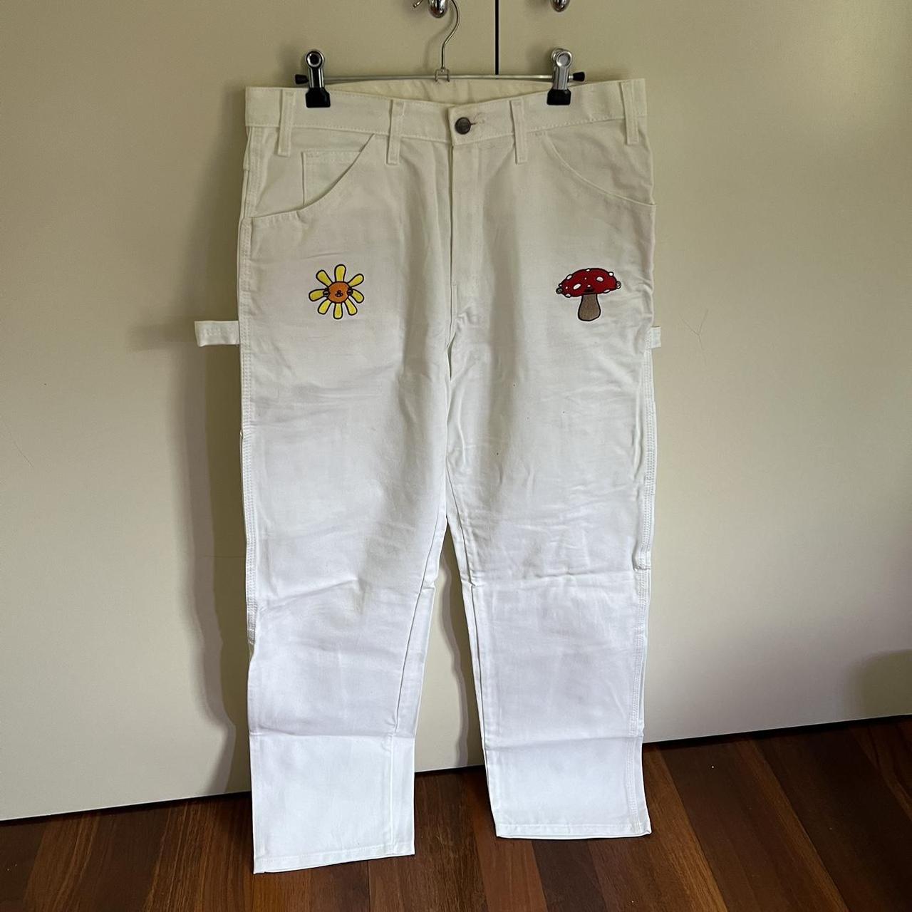 DICKIES drew phillips WHITE CARPENTER JEANS 32X32... - Depop