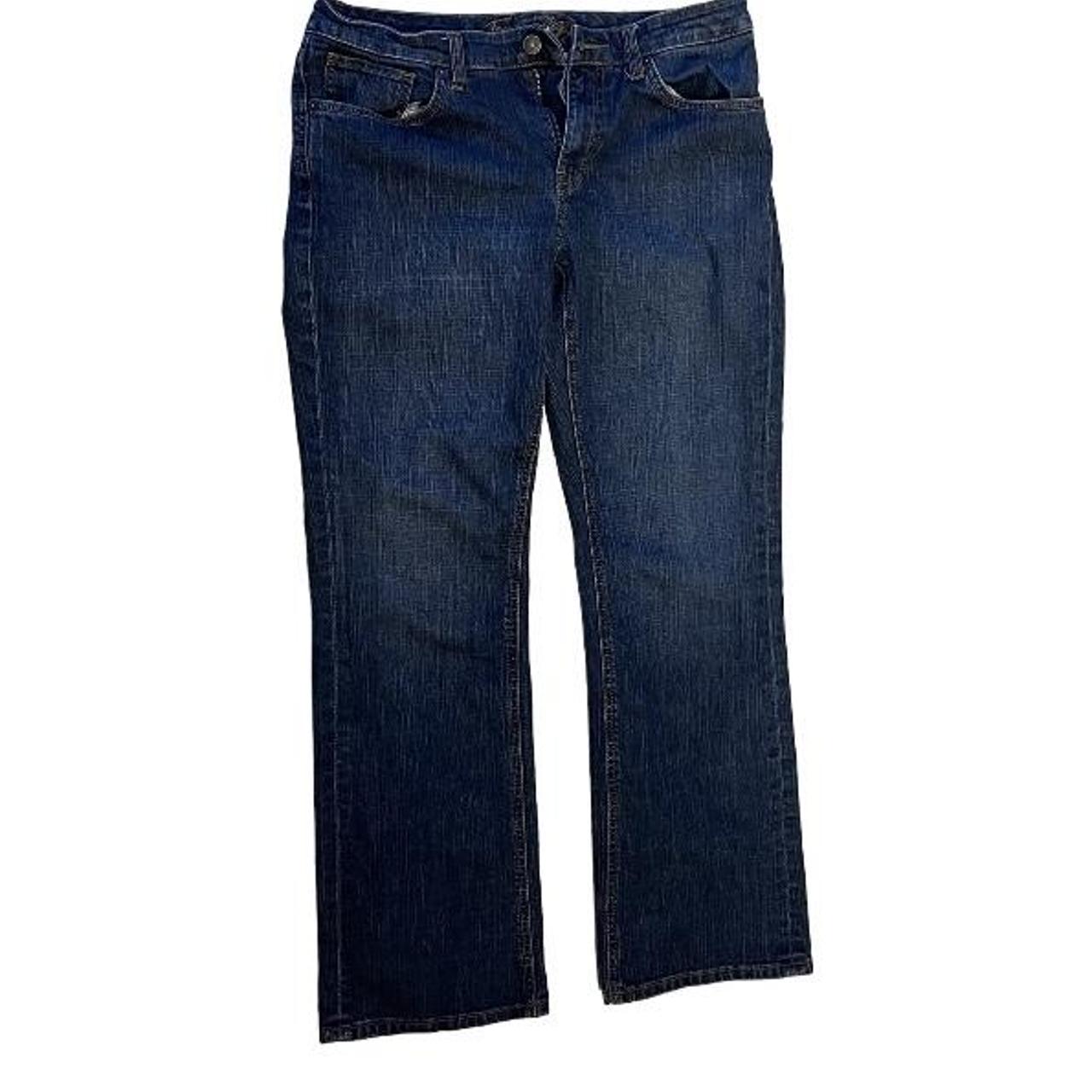 Low/Mid rise jeans Darker wash and super... - Depop