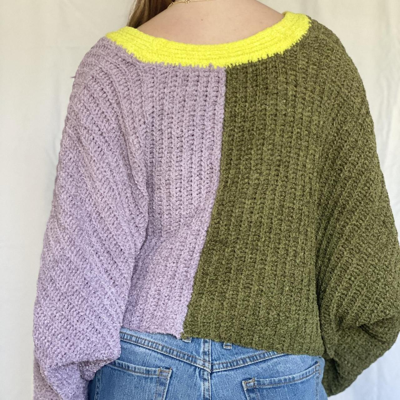 Urban Outfitters split color sweater, S - Depop