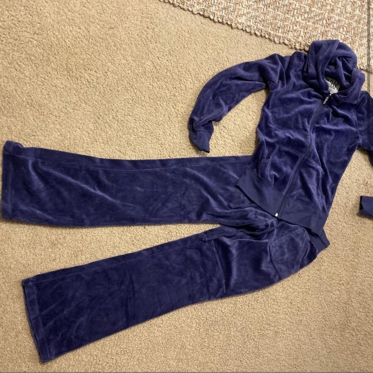 Royal blue Y2k velour track suit. size small. very... - Depop