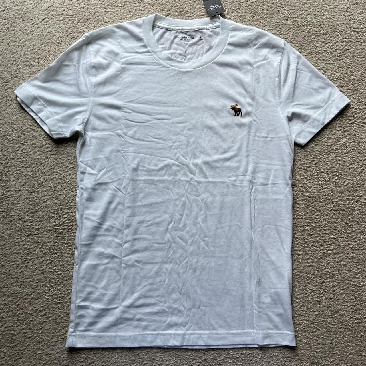 Abercrombie & Fitch T Shirt Mens White Crew Neck... - Depop