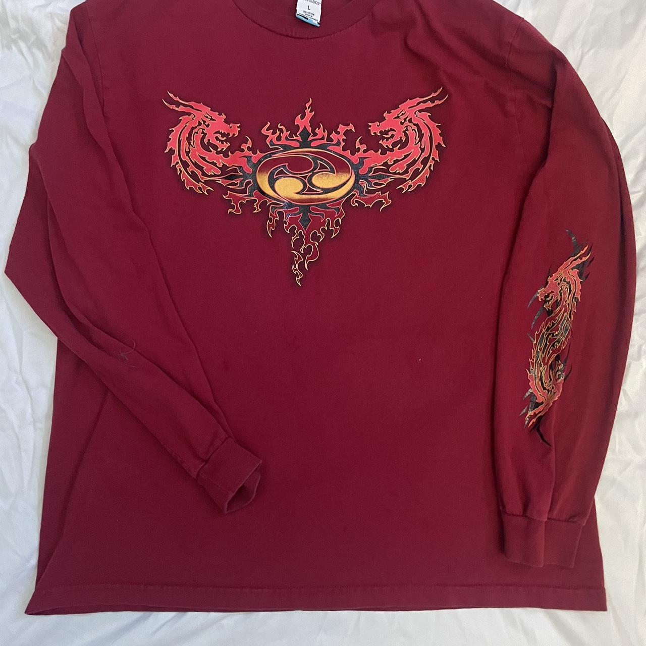 Vintage Y2K dragon long sleeve - Depop