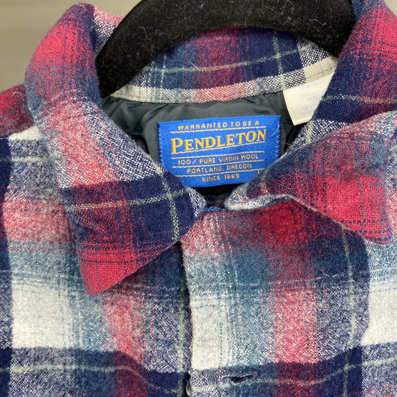 Small Pendleton flannel Red Grey and blue Fits like... - Depop