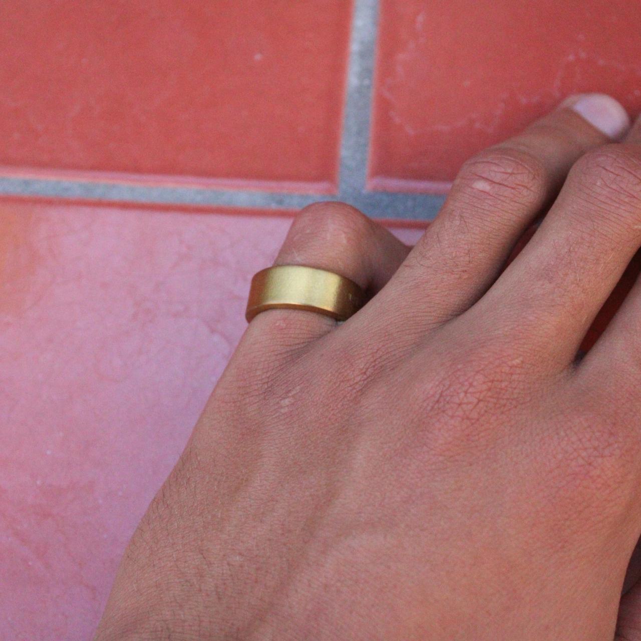 HANDCRAFTED SPOON RING GOLD 🧈🧈 SIZE* 6* - Depop