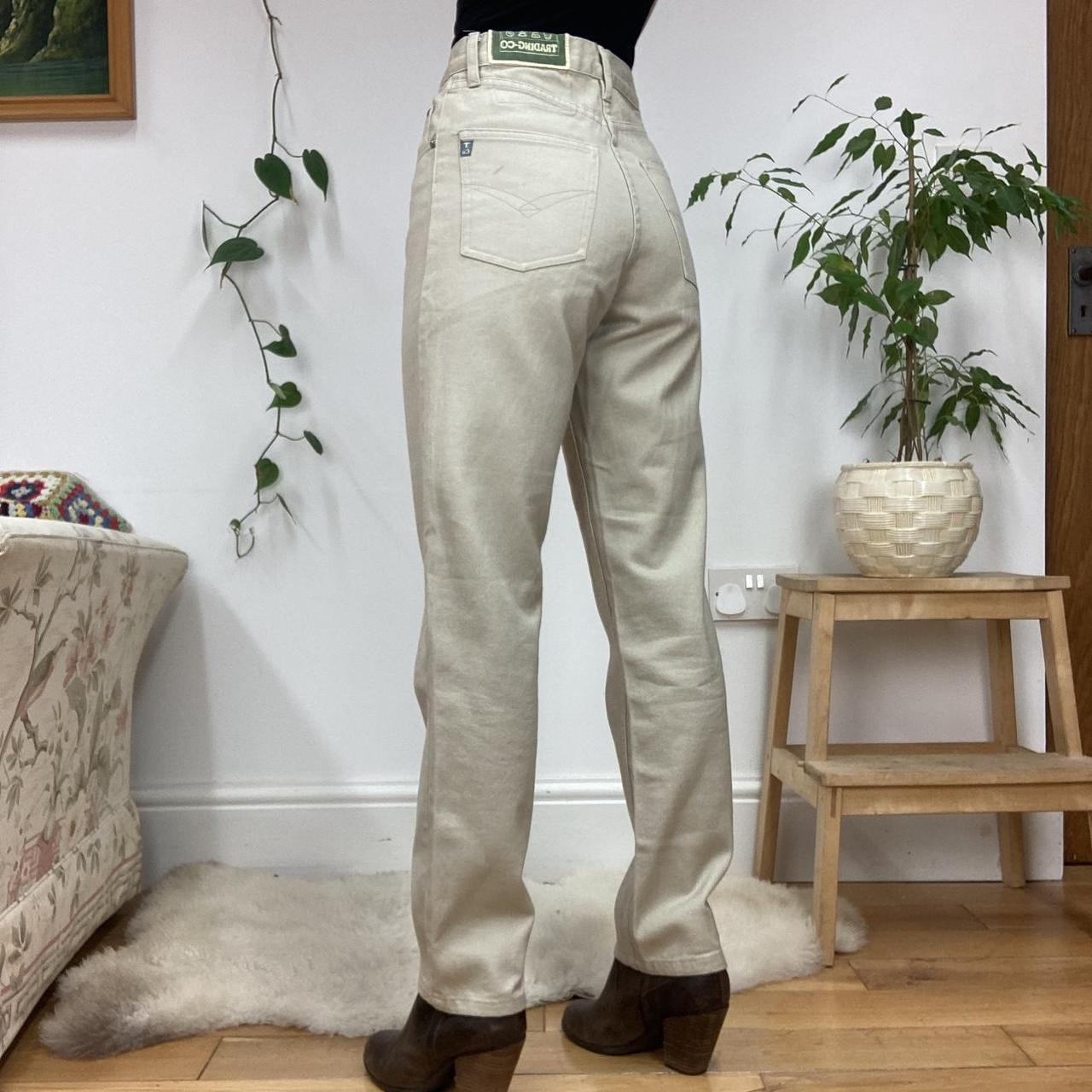 Vintage Cream High rise Jeans Cream high rise... - Depop