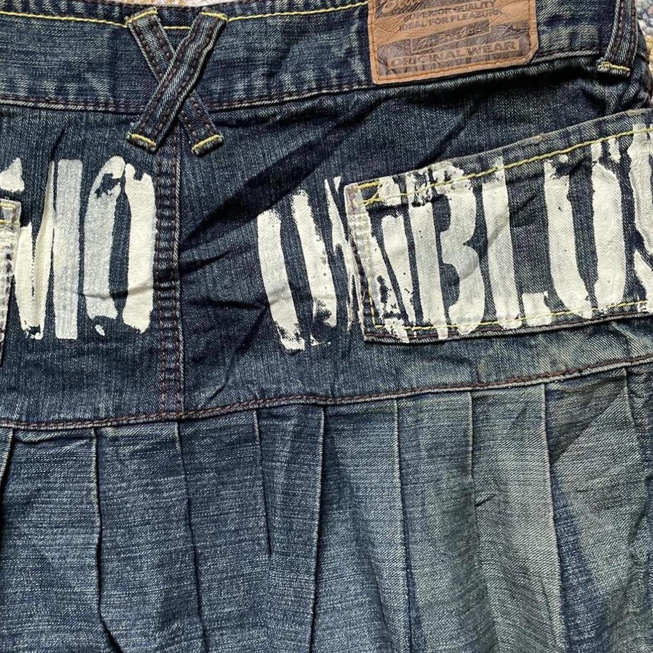 Insane micro mini rara pleated denim skirt 90s y2k... - Depop