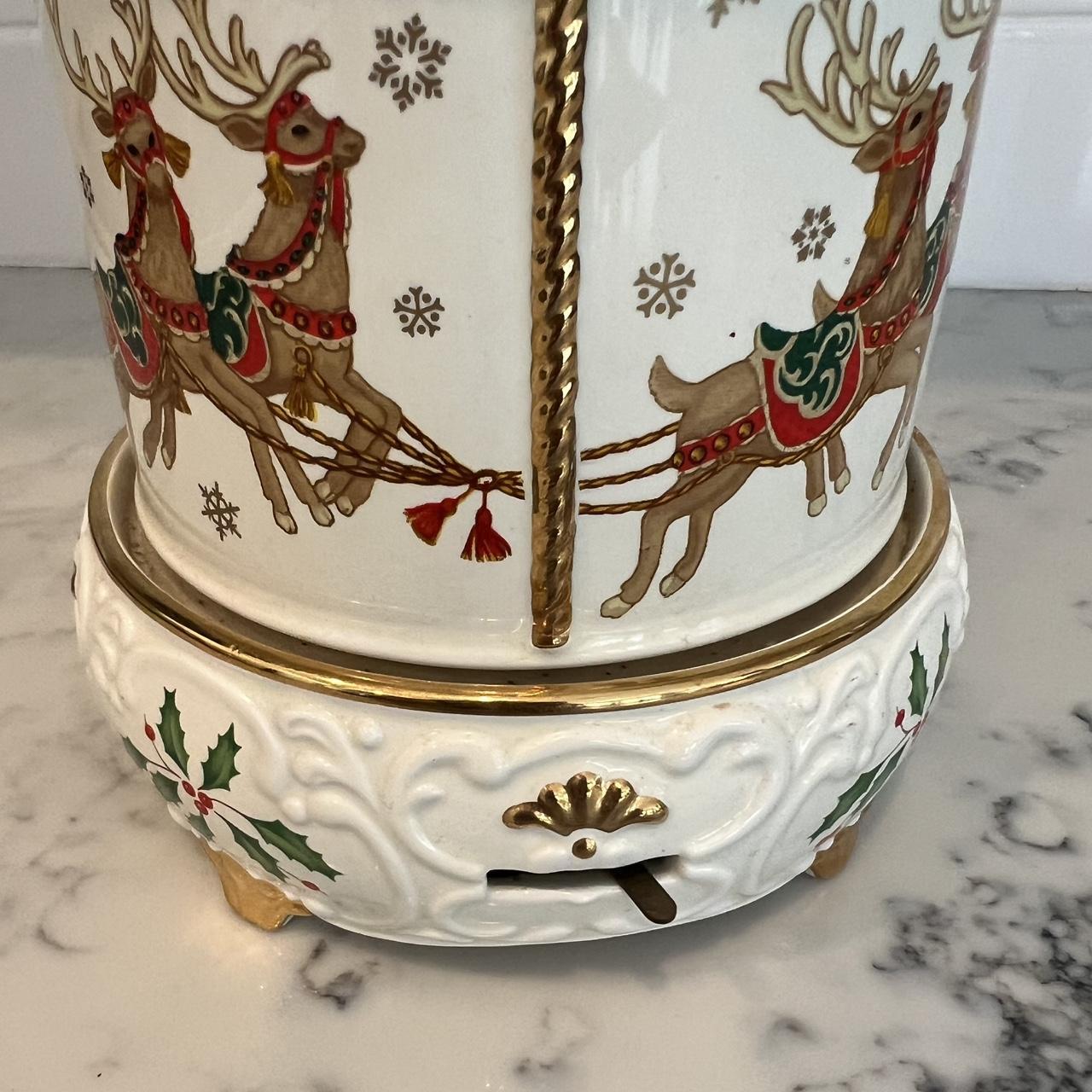 Vintage Lenox Holiday Christmas Musical Music Box... | Depop