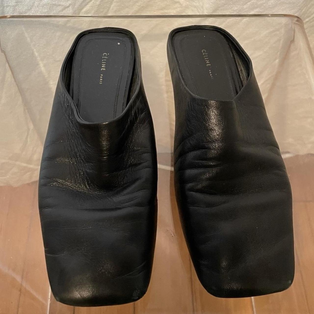 Celine Leather Mules • Purchased on The Real Real... - Depop