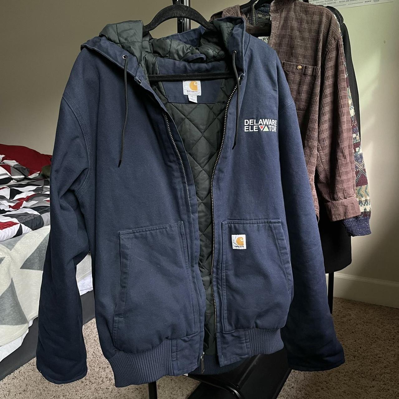 Super stylish skater Carhartt J130 XL navy canvas... - Depop